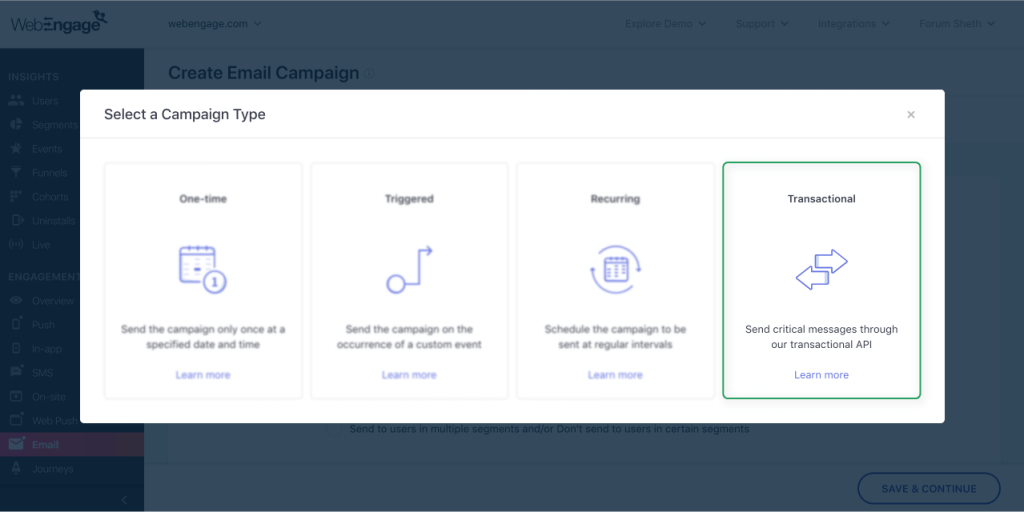 Introducing Transactional Campaigns - Webengage
